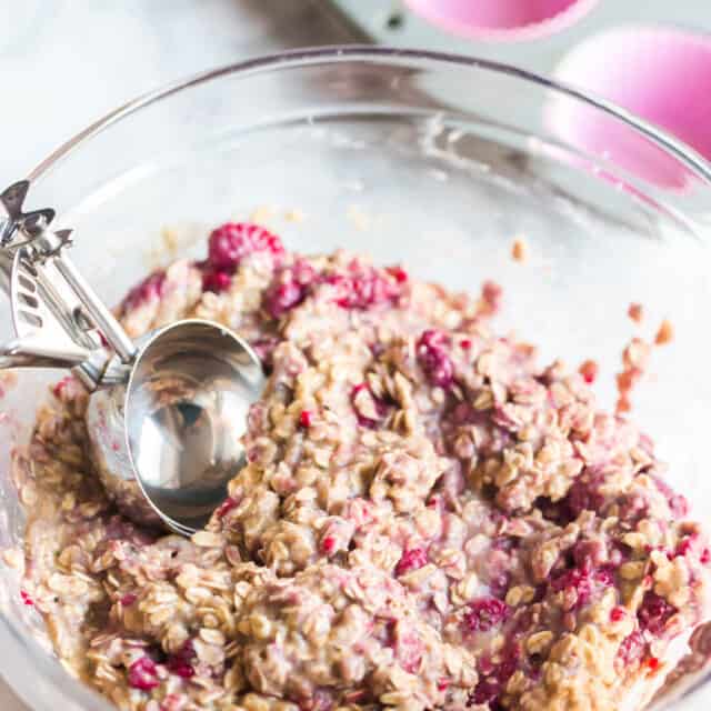 Healthy Raspberry Protein Oatmeal Muffins Recipe | Randa Nutrition