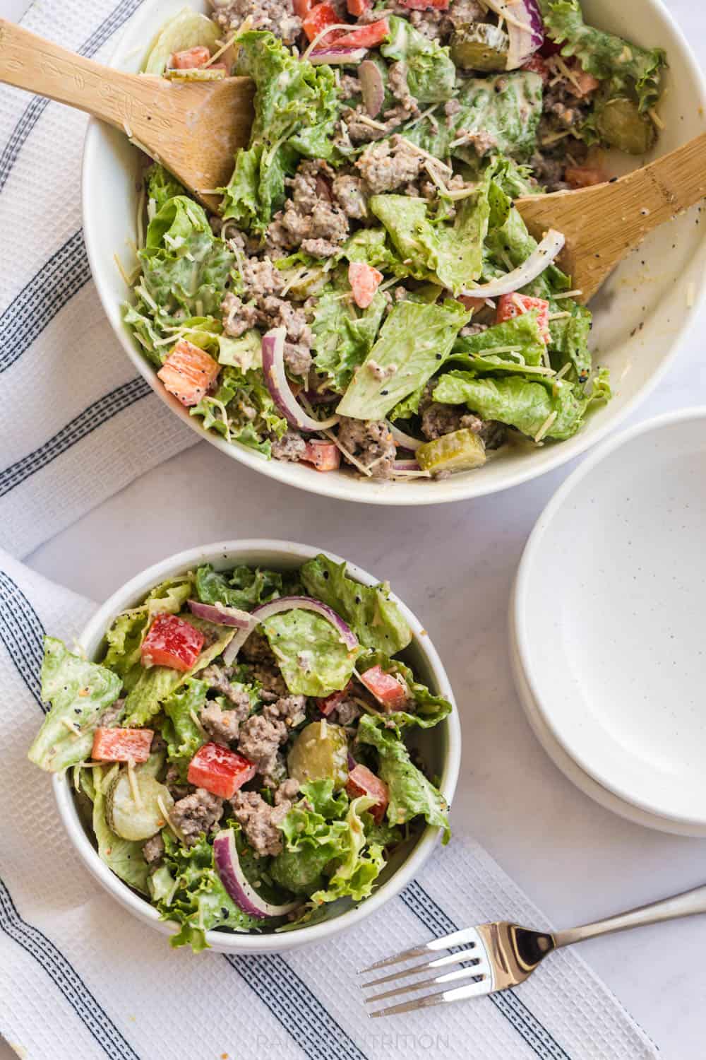 Easy Cheeseburger Salad Recipe | Randa Nutrition