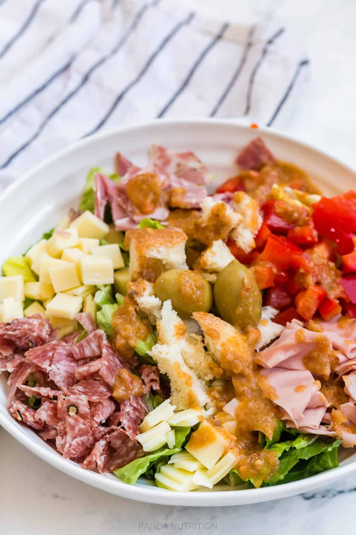 Easy Muffuletta Salad Recipe | Randa Nutrition