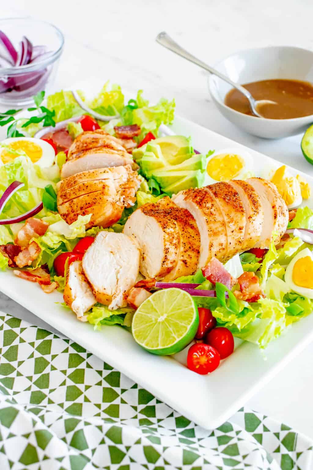 High Protein Chicken Club Salad | Randa Nutrition